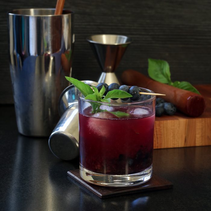 Blueberry Basil Whiskey Buck - Teeny Tiny Kitchen
