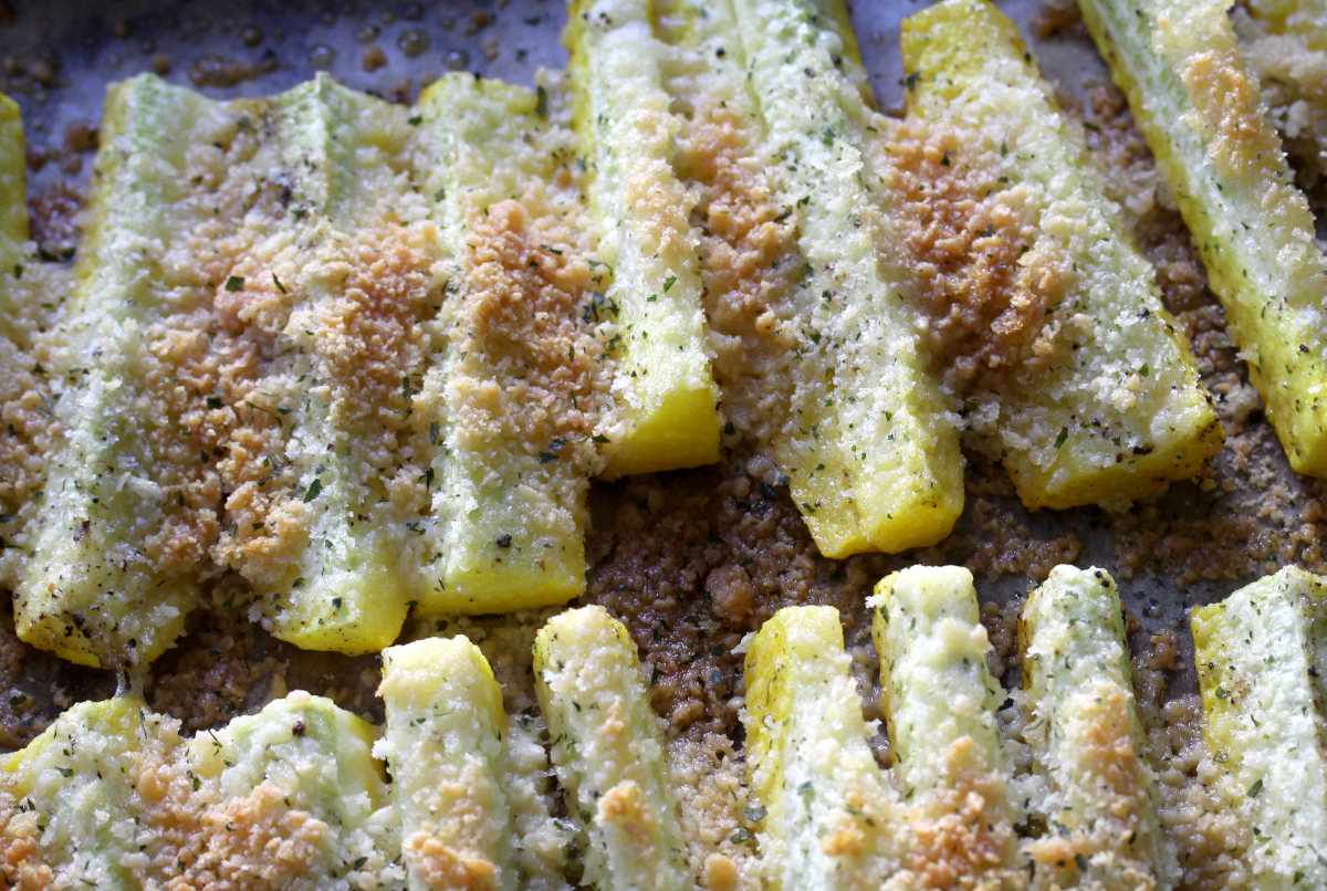 Cheesy Yellow Zucchini Parmesan and Panko “Fries” - Teeny Tiny Kitchen